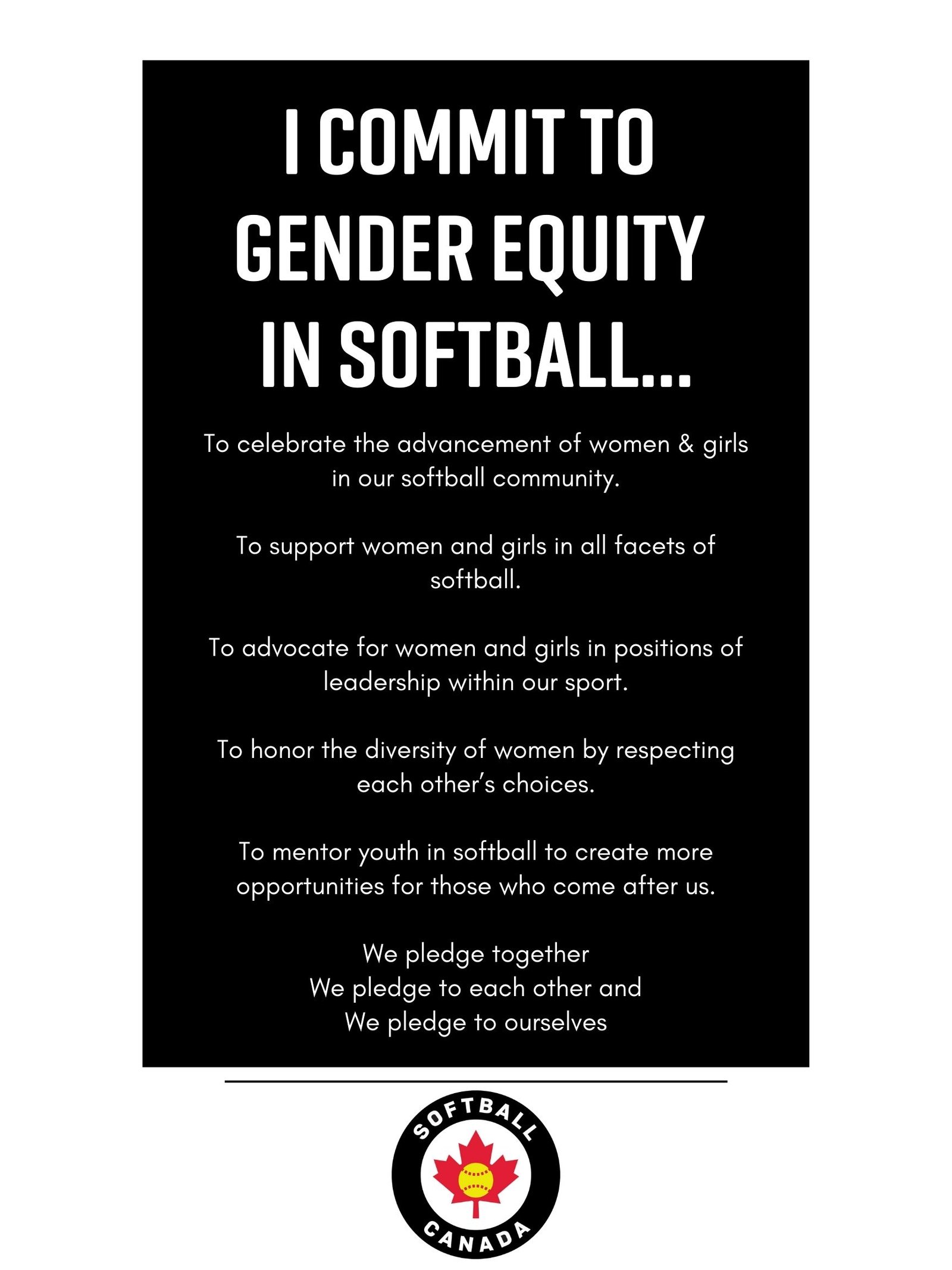 Softball NL Takes The Gender Equity Pledge… | Softball NL